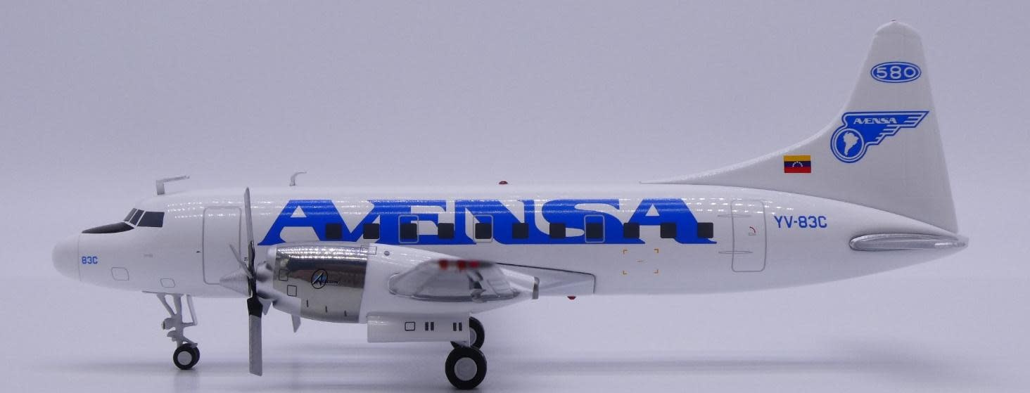 Convair CV-580 AVENSA YV-83C 1:200 with stand +PRE-ORDER+ - avworld.ca
