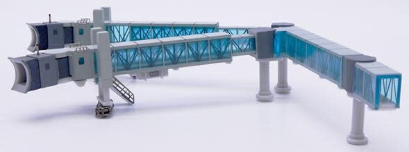 Air Passenger Bridge 2 Piers for B747 Transparent Blue 1:400 +pre ...