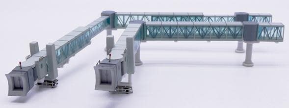 Air Passenger Bridge 2 Gates for B737 Transparent Green 1:400 +pre ...