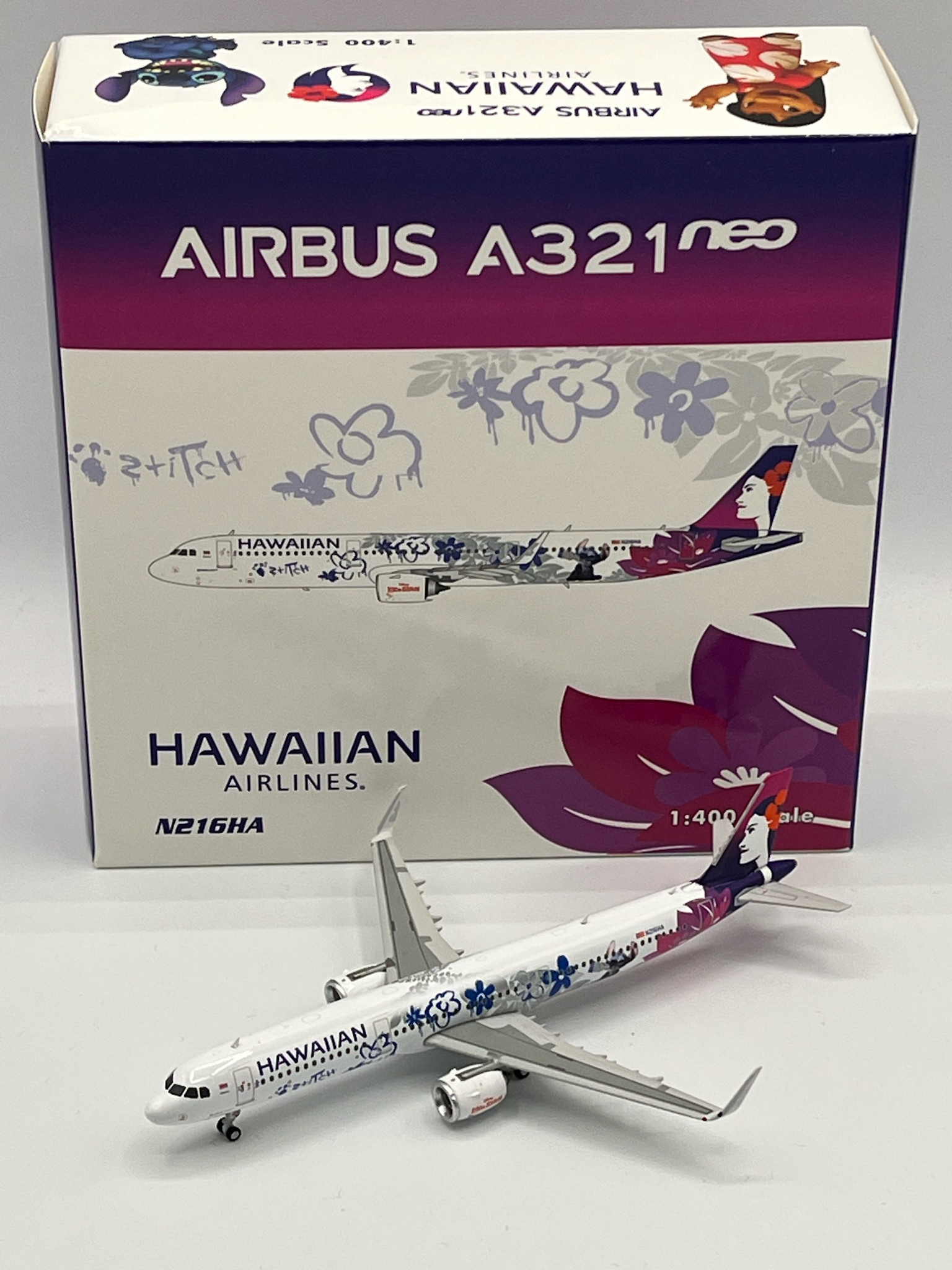 A321neo Hawaiian Air Lilo & Stitch N216HA 1:400 - avworld.ca