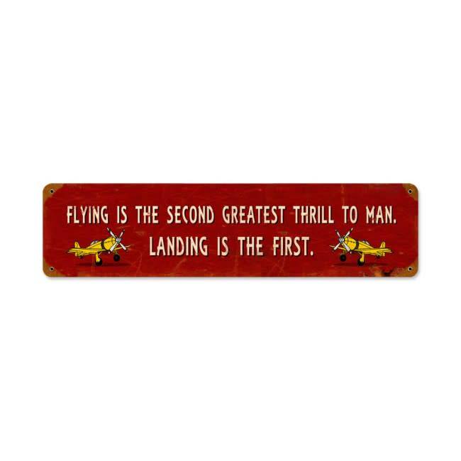 Greatest Thrill Metal Sign - avworld.ca