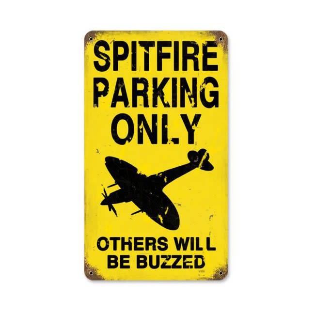 Spitfire Parking Metal Sign - avworld.ca
