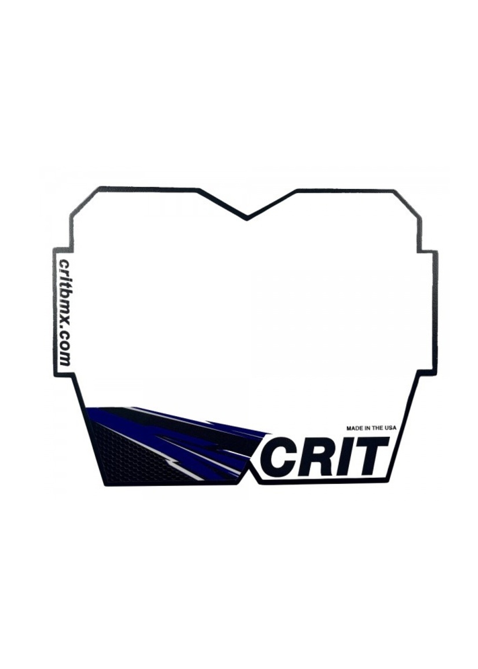 Crit Carbon Number Plate - Power Cycles BMX
