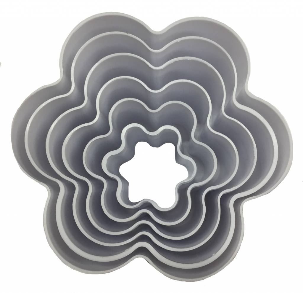 Flower shape cookie cutter 6 pcs TS-F929 - eCakeSupply