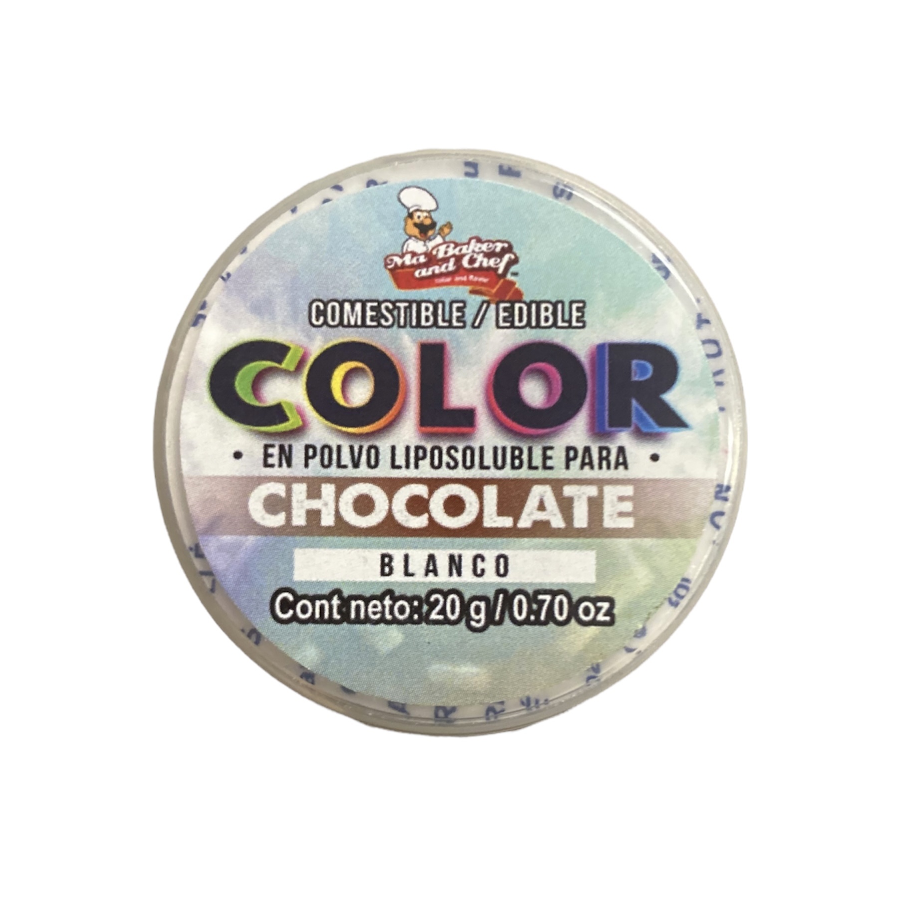 COLOR EN POLVO LIPOSOLUBLE PARA CHOCOLATE BLANCO 20GRS (CPCHOBLA-020 ...