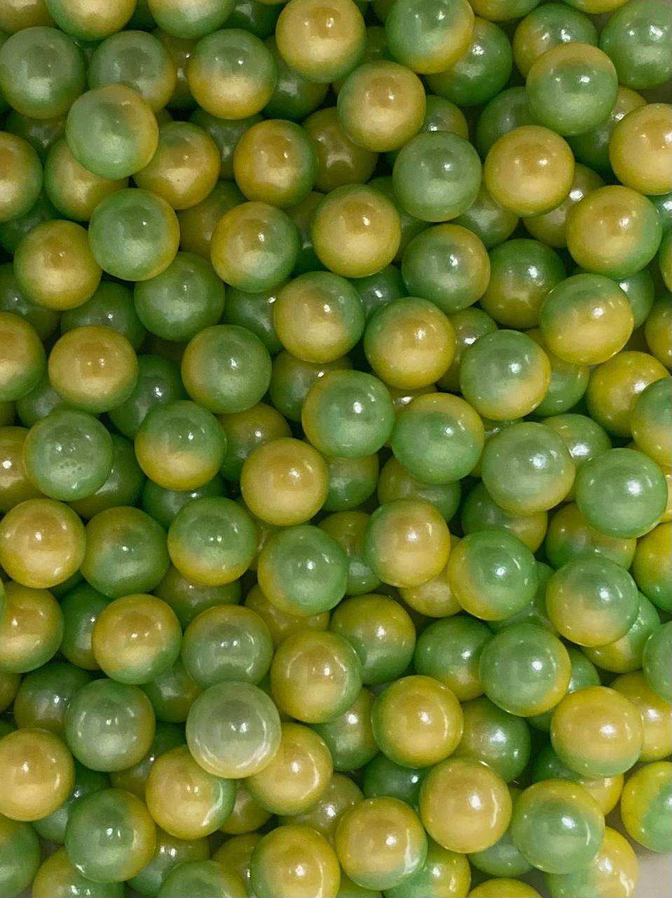 DOUBLE BALLS 7MM GREEN/YELLOW 3.5 OZ - eCakeSupply