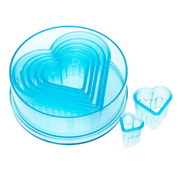 Fluted Heart Cutter Set 7 Ateco PC 5701 - eCakeSupply - eCakeSupply