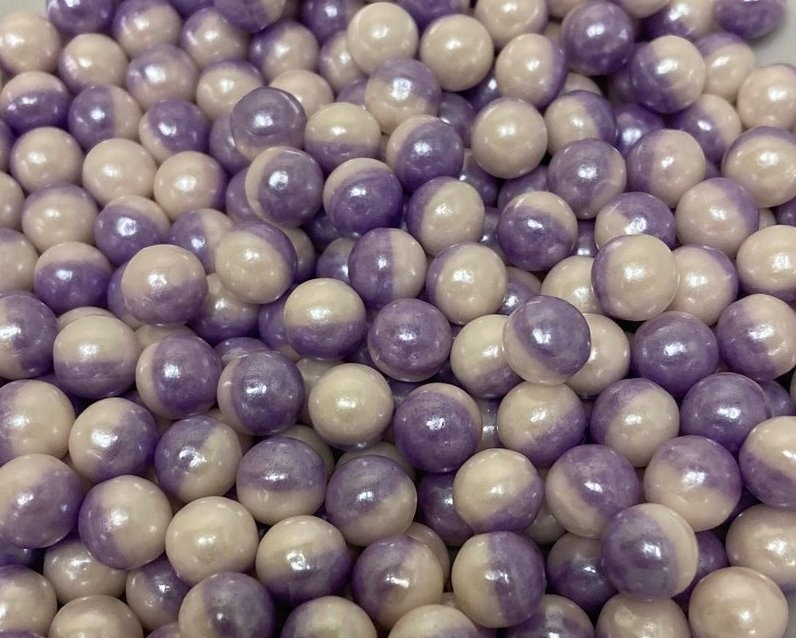 DOUBLE BALLS 7MM WHITE/PURPLE 1KG - eCakeSupply