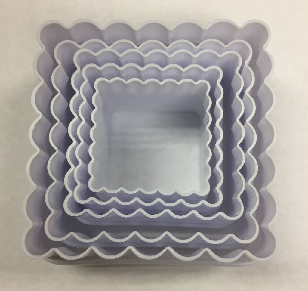 Ateco Square Shape Cookie Cutters 5pcs TS-F932 - eCakeSupply - eCakeSupply