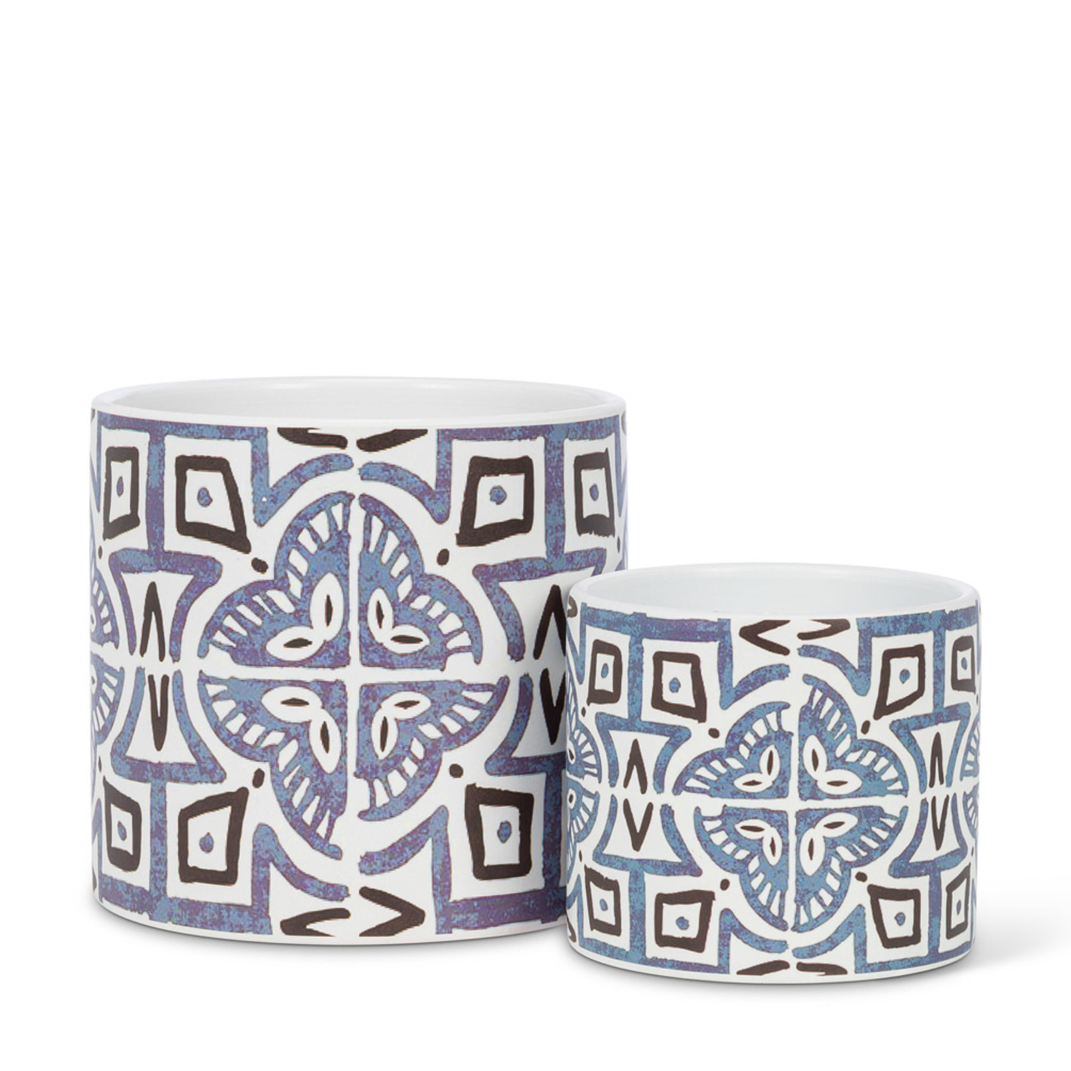 GRAND CACHE-POT TILE - BLEU - Boutique La Penderie