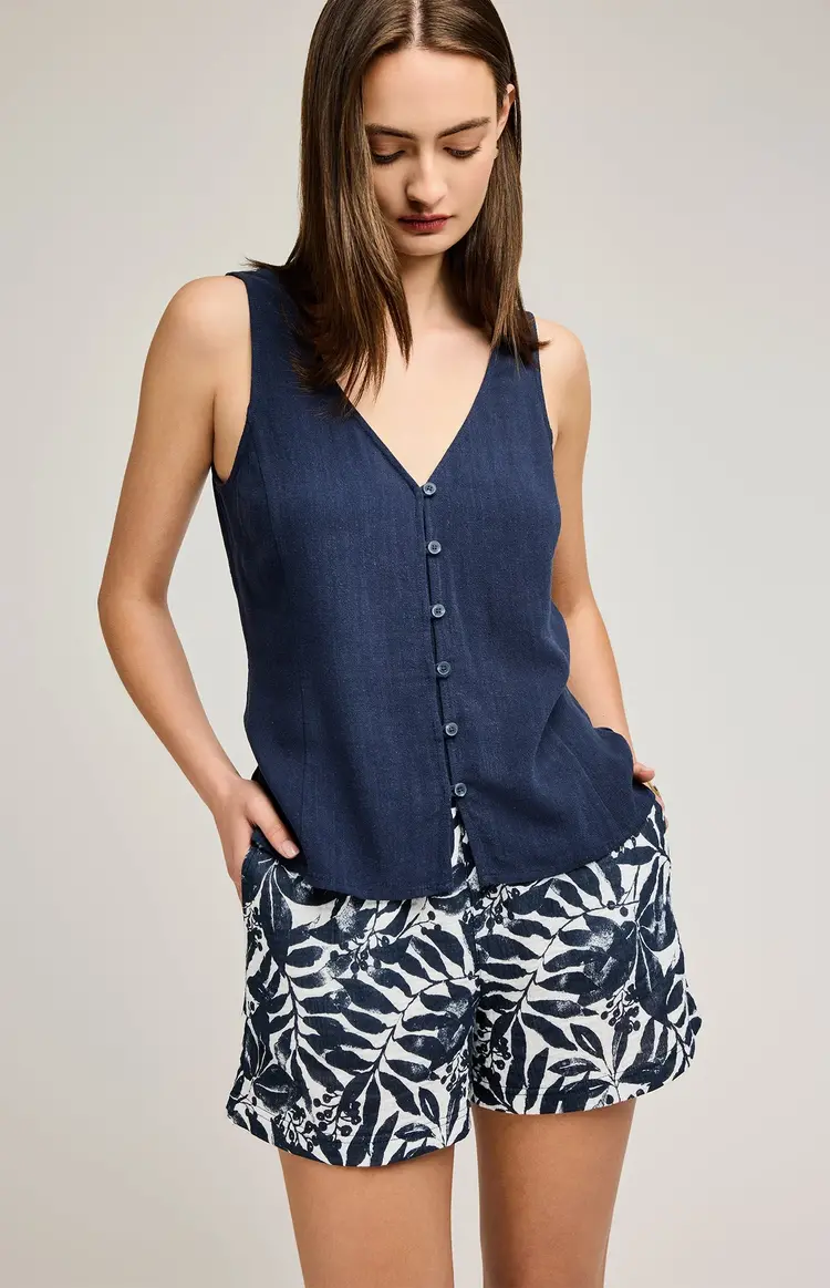 SHORT EMMA - NAVY TROPIC - Boutique La Penderie