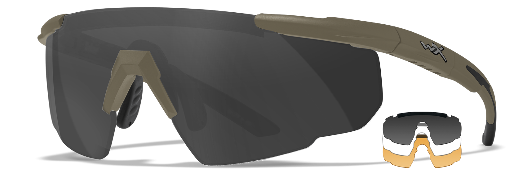 SABER ADVANCED GREY/CLEAR/RUST/MATTE TAN FRAME - Joint Force Tactical