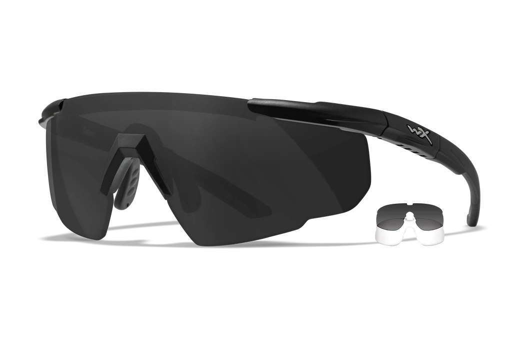 SABER Advanced Clear/Grey Lenses Matte Black Frame - Joint Force Tactical