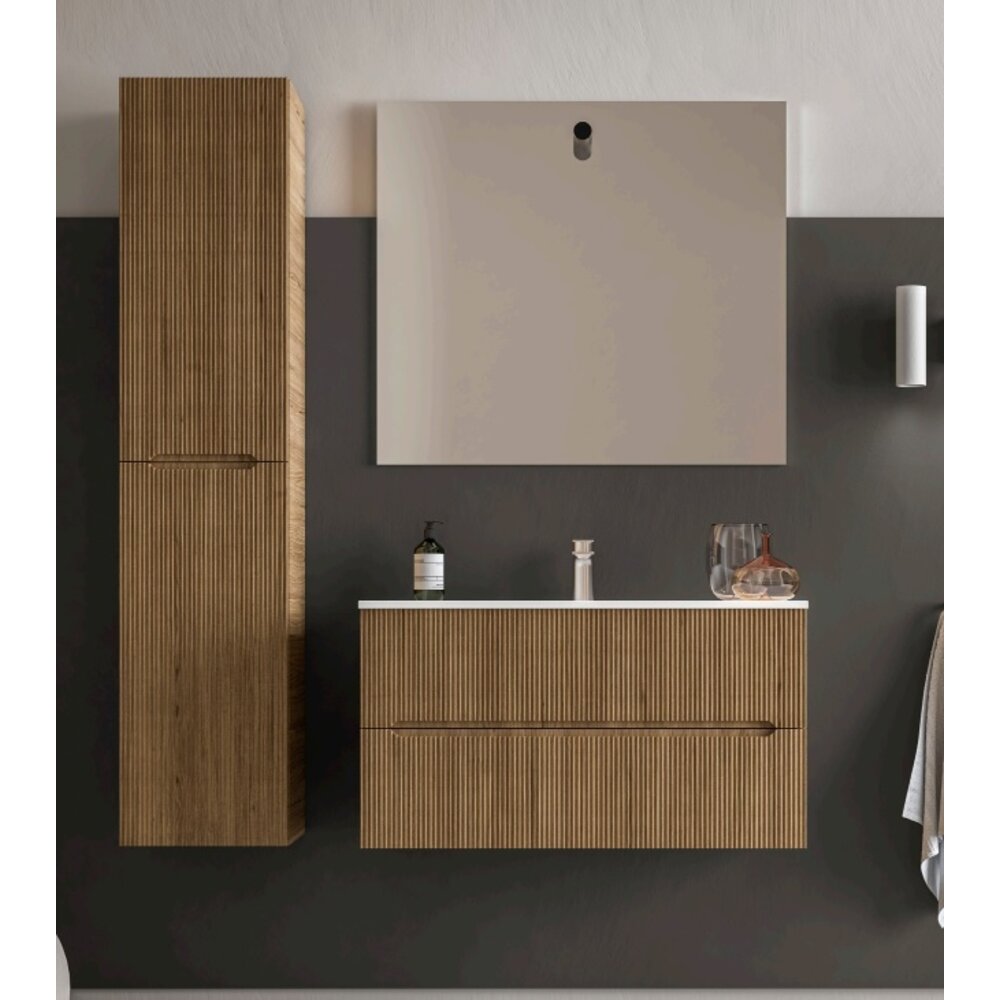 Stonetouch - Runway Light Wood Vanity - Dupont Kitchen and Bath Fixtures