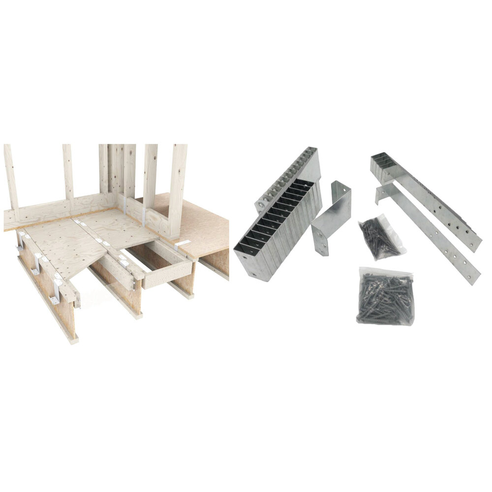 Hydro-Blok - 24 sq ft Floor Lowering Joist Clip Kit - HBFLJCK - Dupont ...