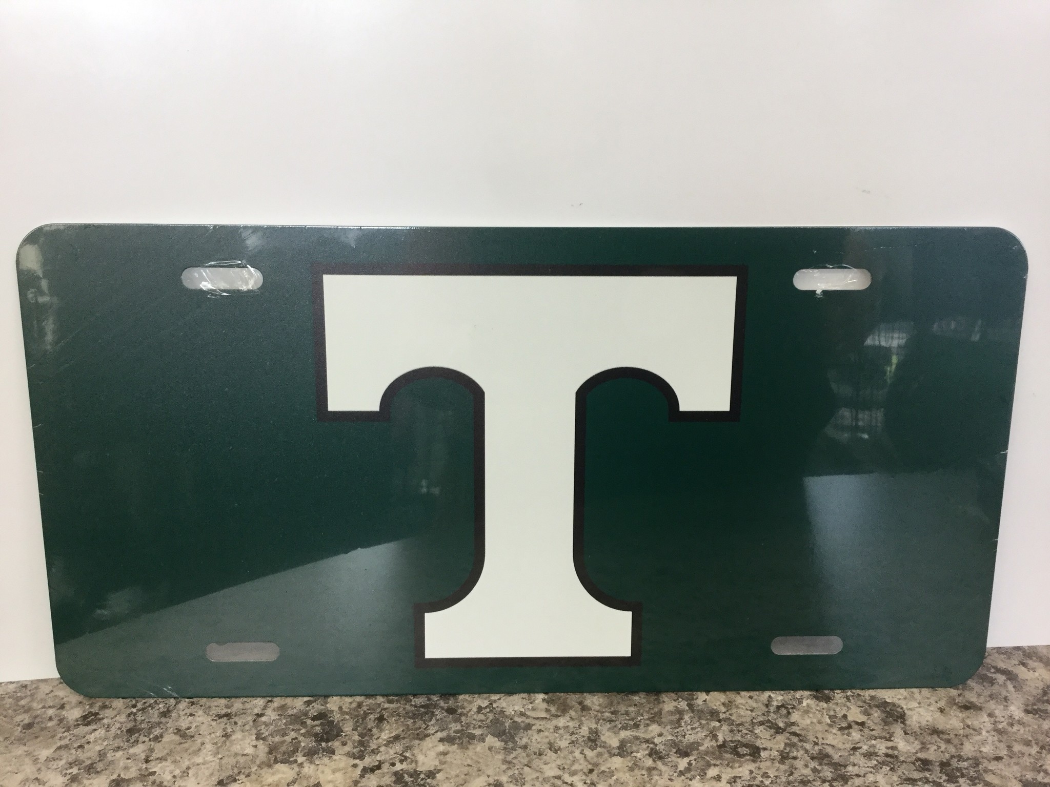 License Plate Power T Green - Trinity Campus Store