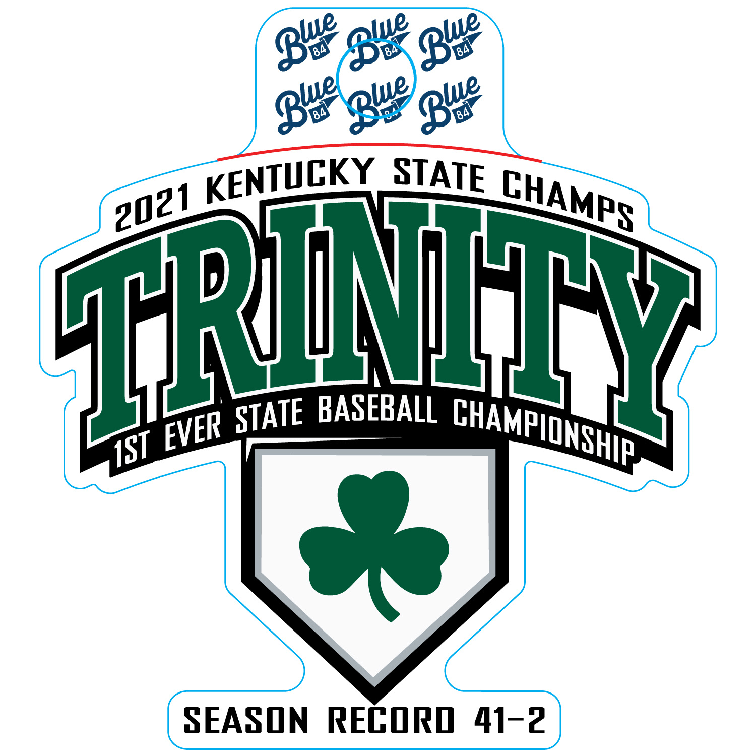2021 State Champs Baseball Sticker - Trinity Campus Store