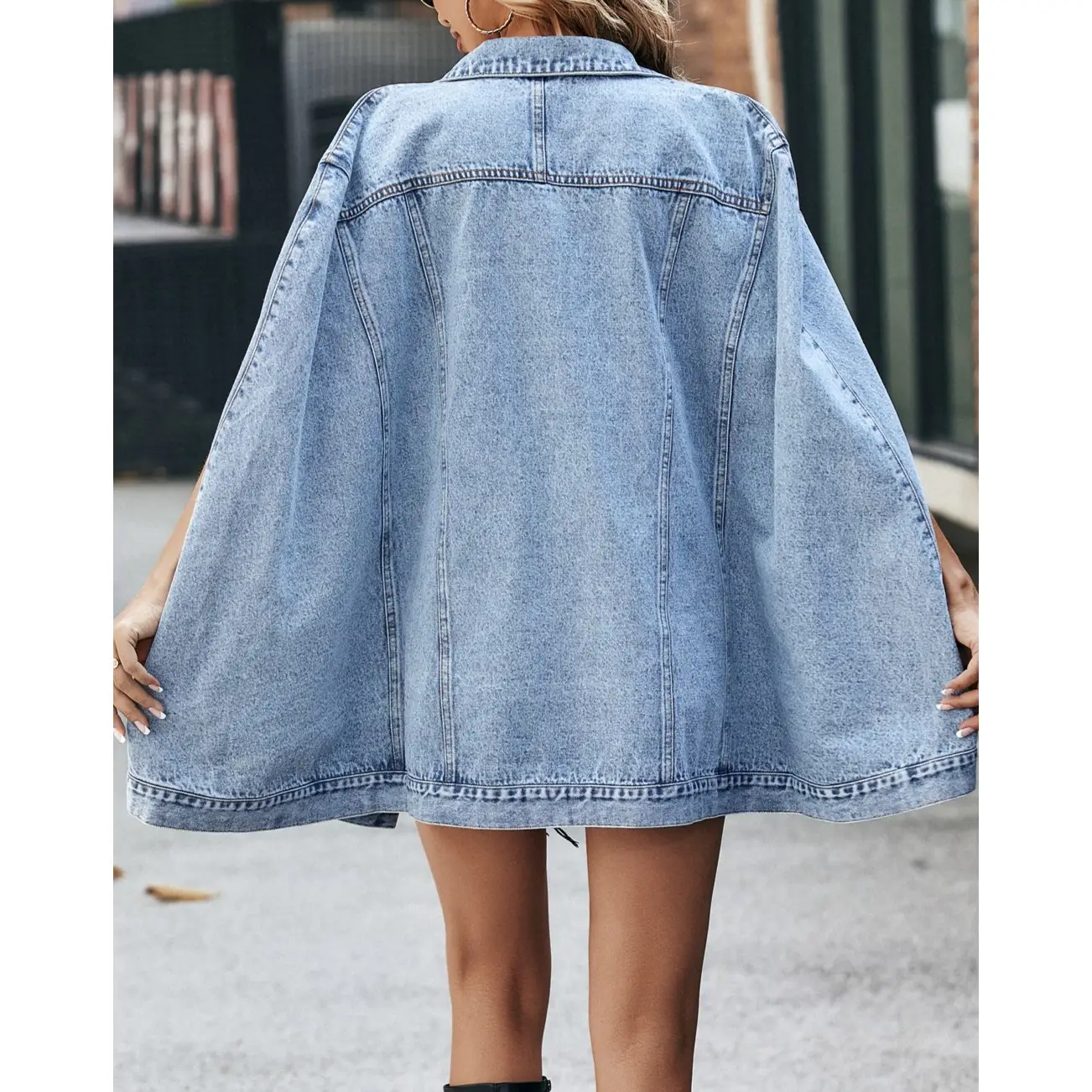 Cape Denim Jacket - SeeSaw