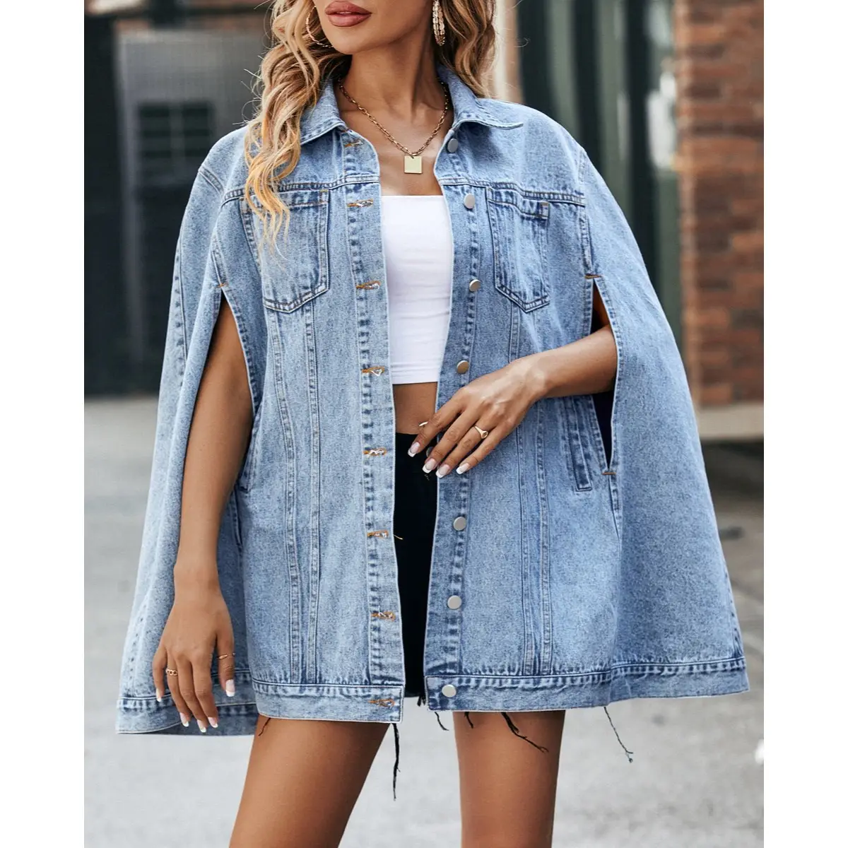 Cape Denim Jacket - SeeSaw