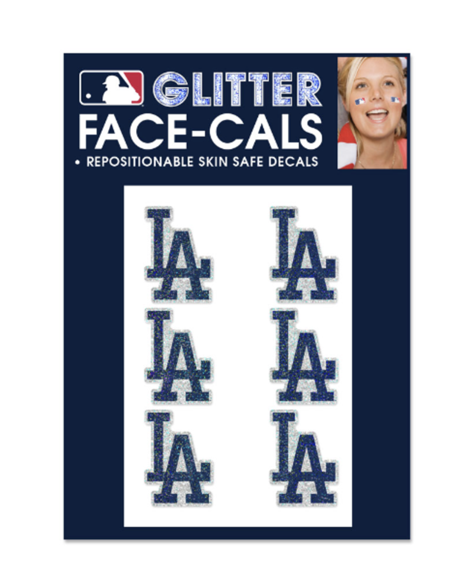 Dodgers Glitter Logo 6 Face Cals - The Locker Room of Downey
