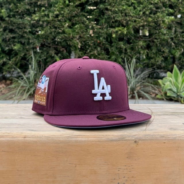 LA Maroon 60th Stadium Sky Blue UV Fitted - The Locker Room of Downey