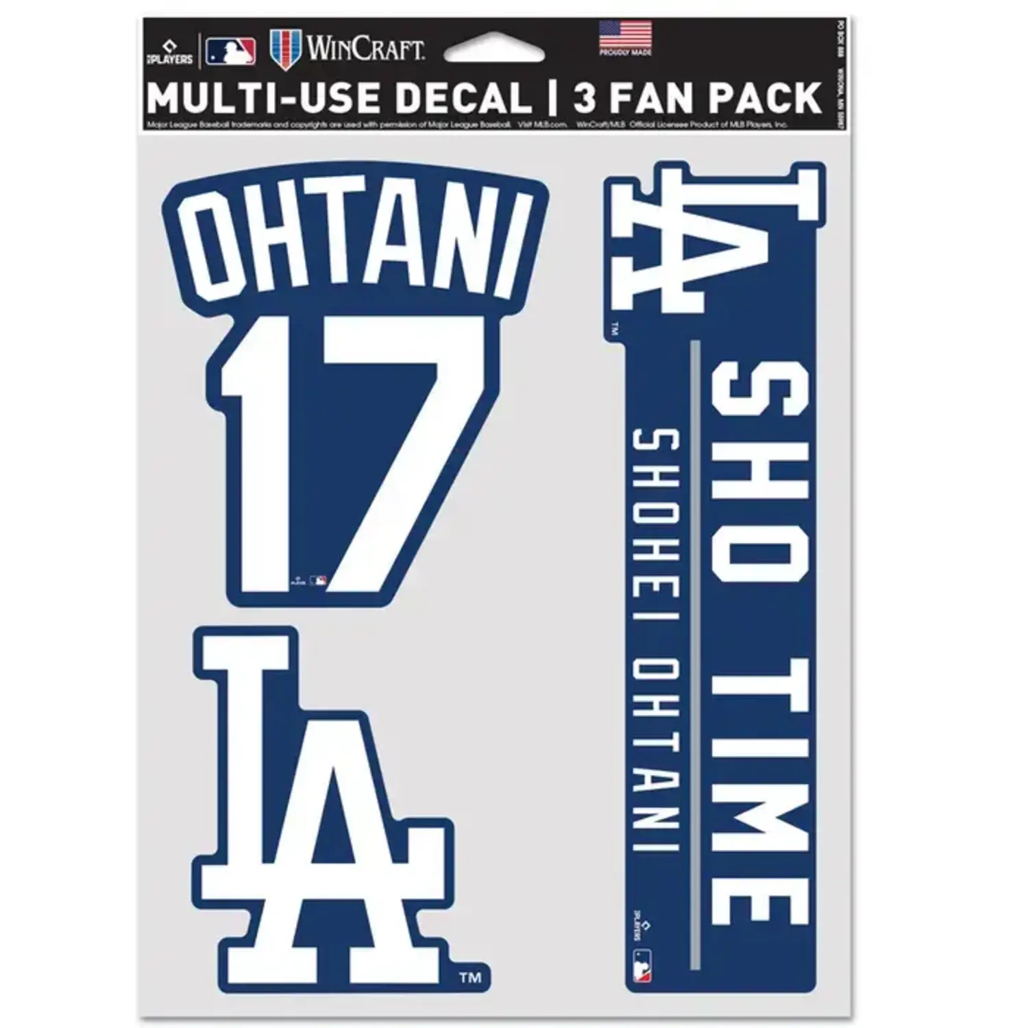 3 Fan Pack Decals MLB LA Dodgers Shohei Ohtani 17 Sho Time - The Locker ...