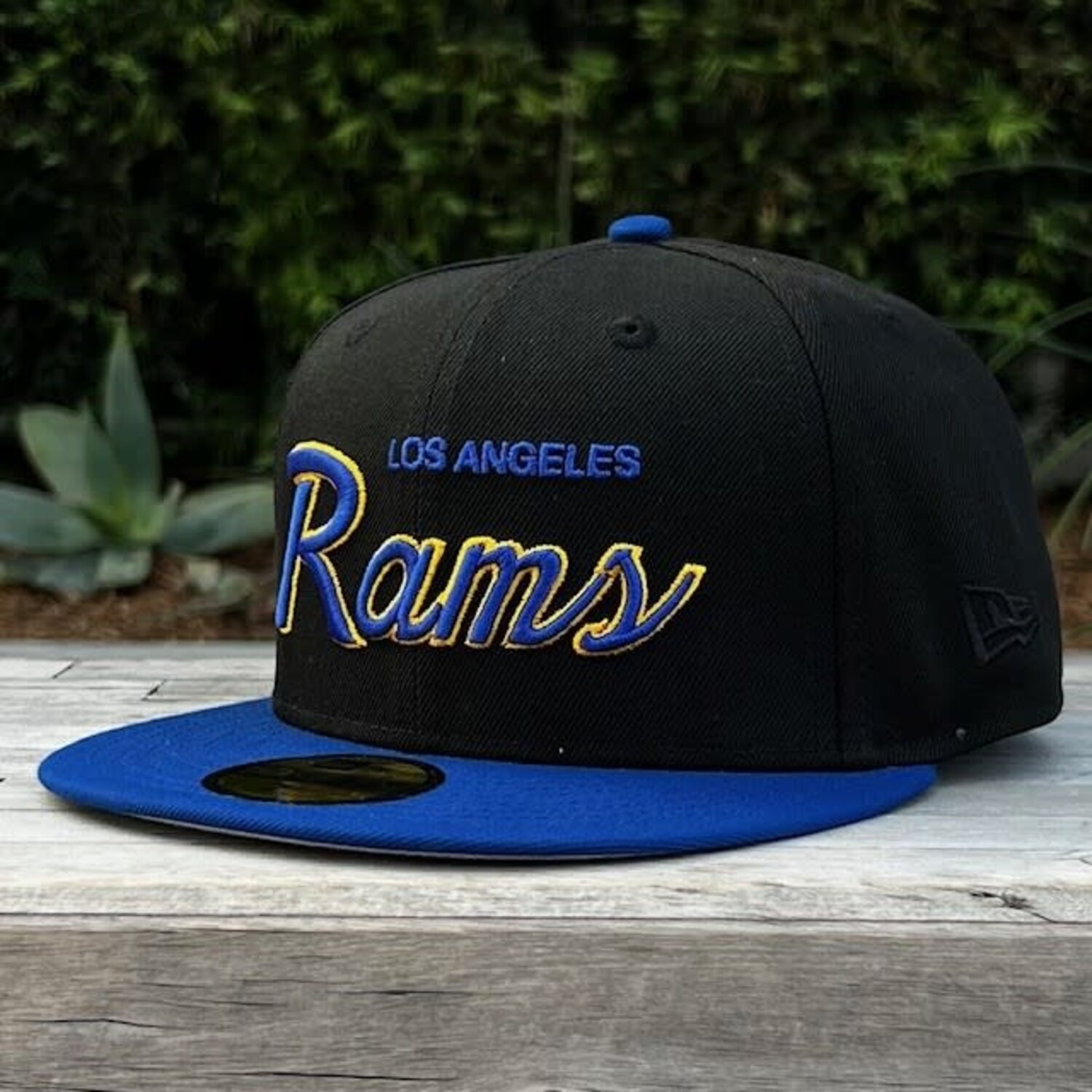 LA Rams Retro Script Black/Royal - The Locker Room of Downey