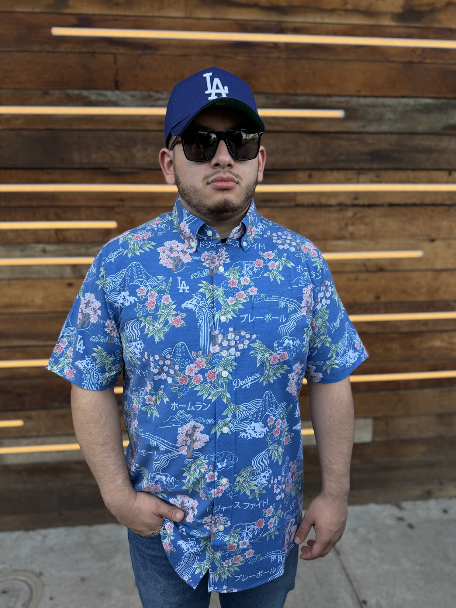 LA Dodgers Reyn Spooner Royal Sakura Spring Performance Button-Down ...