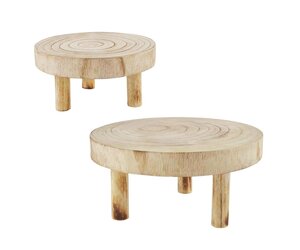 CHUNKY WOOD SLAB RISER - The Attic Door Home/Bella Vita