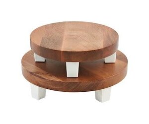 Mudpie WOOD MARBLE RISER - The Attic Door Home/Bella Vita