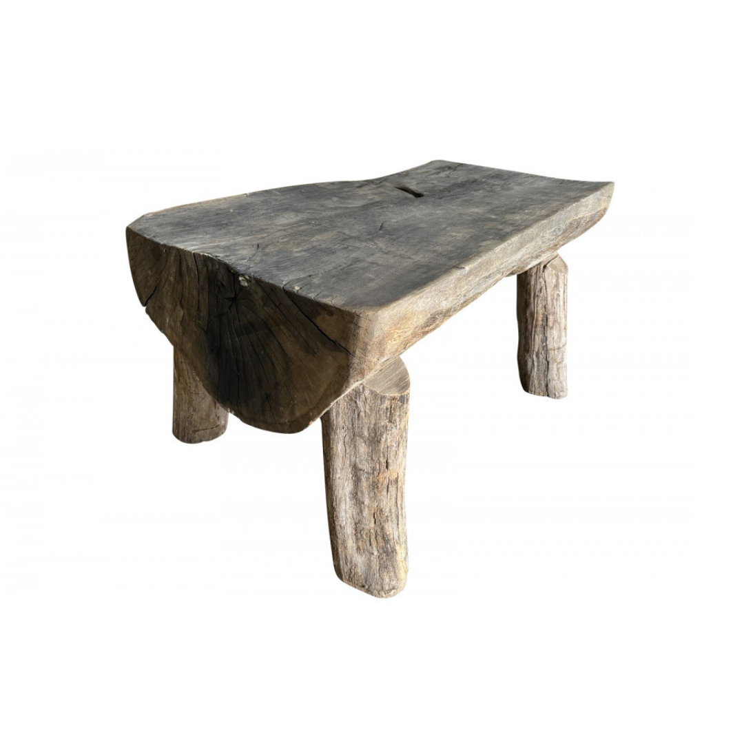 Grand Scale Arte Populaire Billot Chopping Block Center Table Ardeche ...