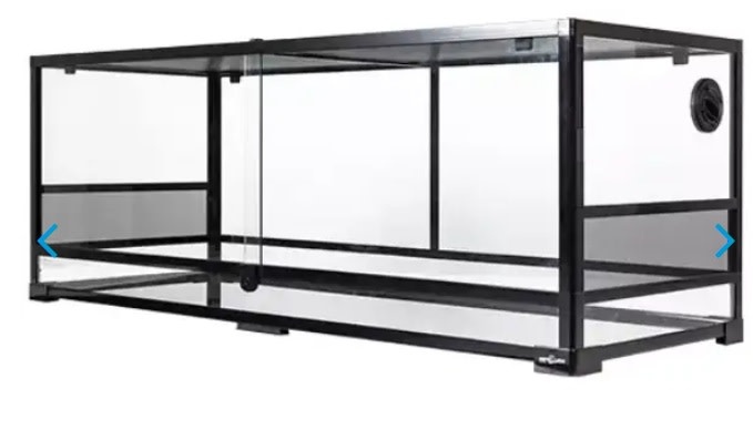 ReptiZoo Terrarium Glass (Flat Packed) - Sliding Doors 2 120 x 45 x 45 ...