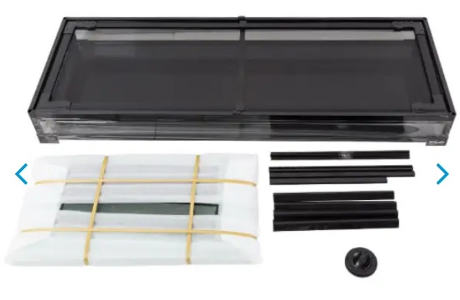 ReptiZoo Terrarium Glass (Flat Packed) - Sliding Doors 2 120 x 45 x 45 ...