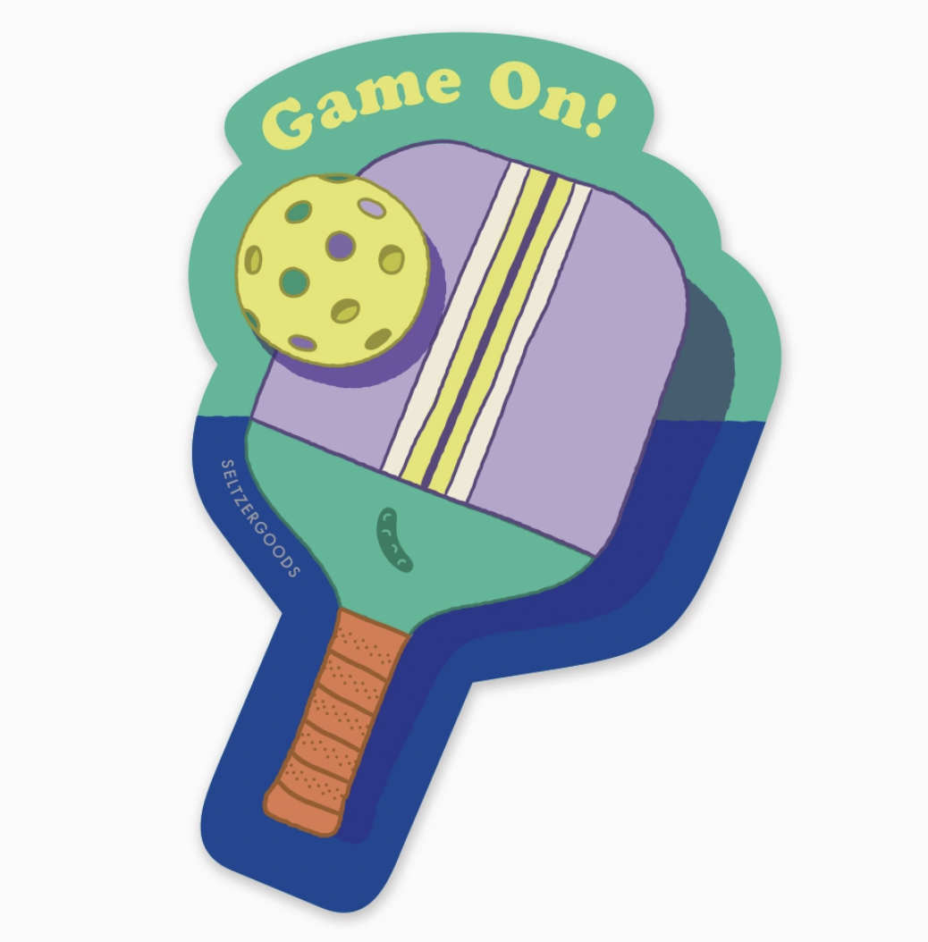 Pickleball Paddle Sticker - The Brass Owl