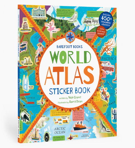 World Atlas Sticker Book - Portage Bay Goods