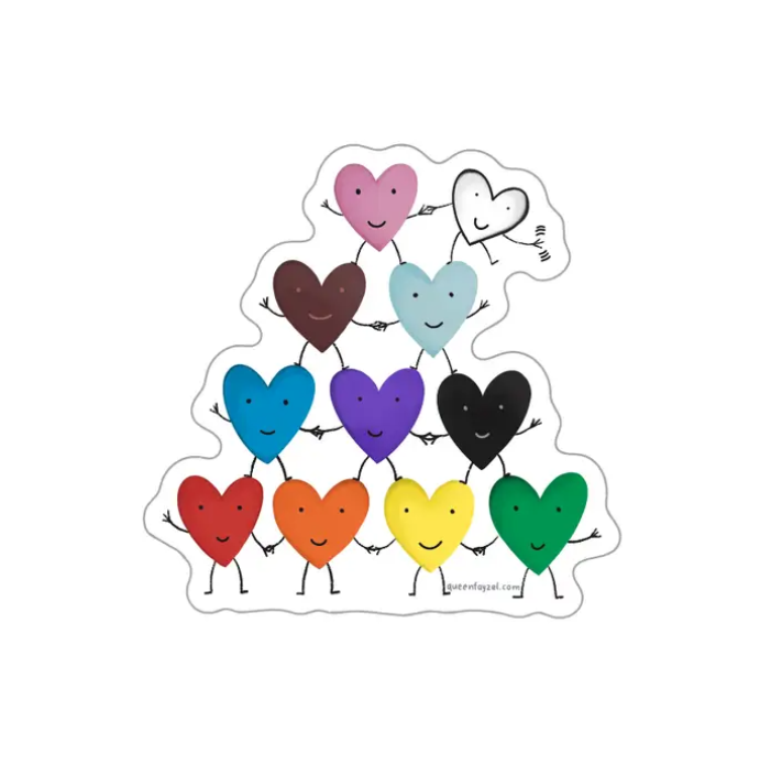 Heart Pyramid Sticker - Portage Bay Goods