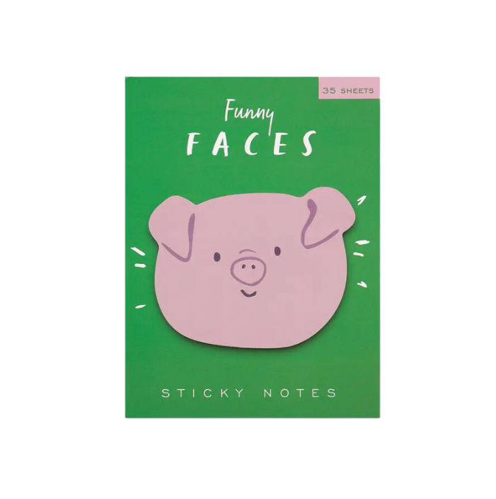 Pig Funny Face Sticky Notes - Portage Bay Goods