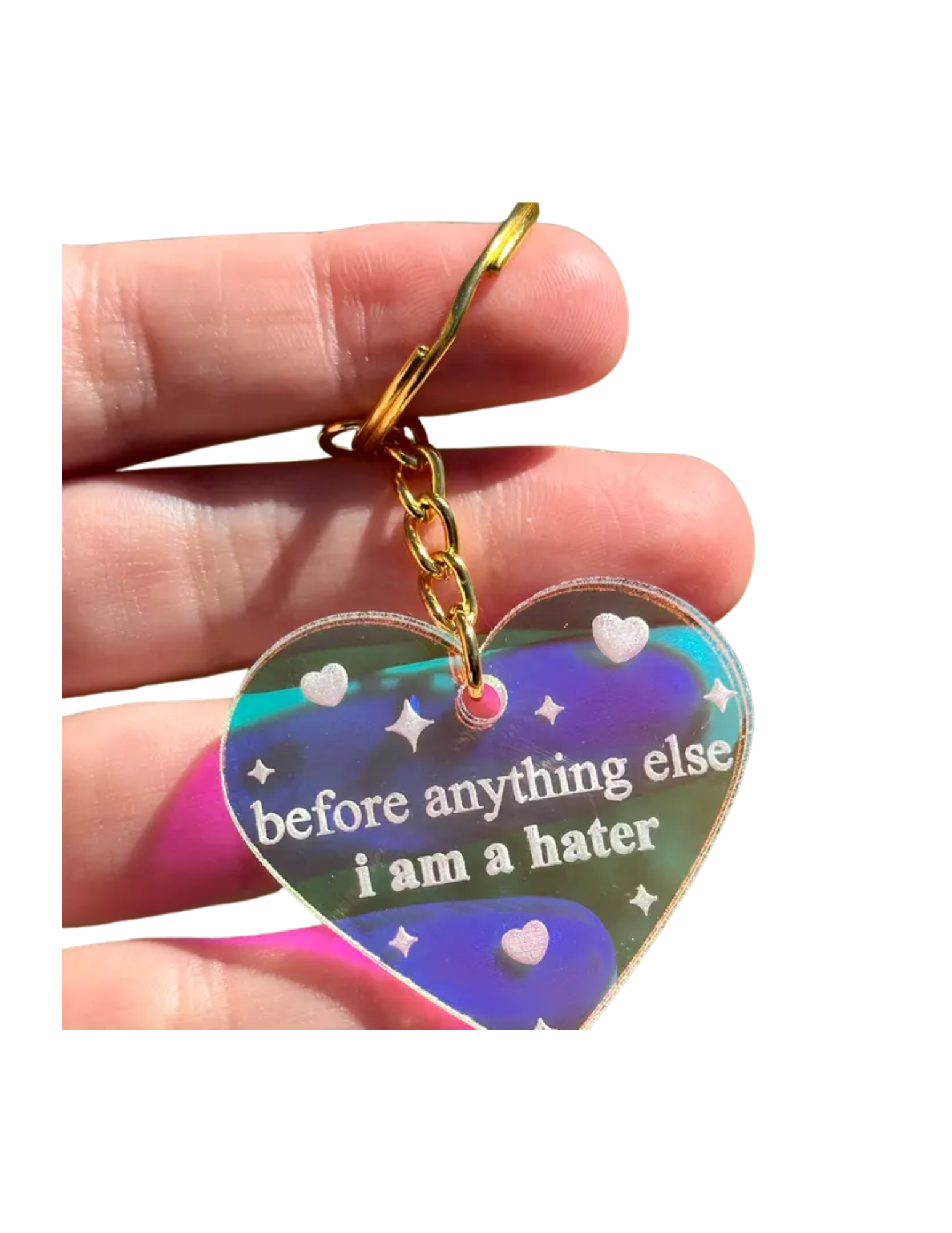 Before Anything Else, I Am A Hater Keychain - Portage Bay Goods