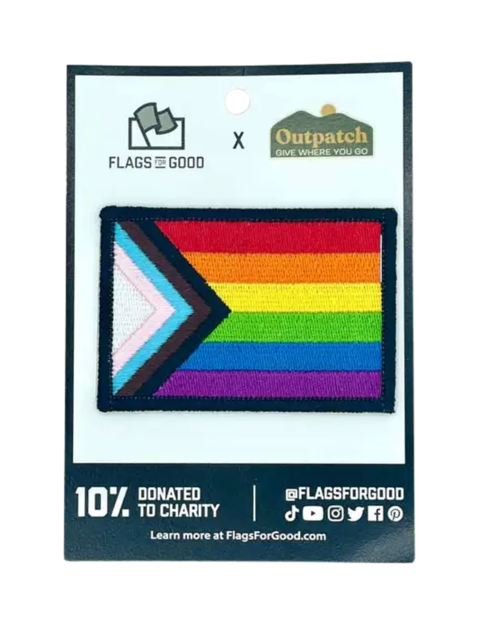 Progress Pride Flag Patch - Portage Bay Goods
