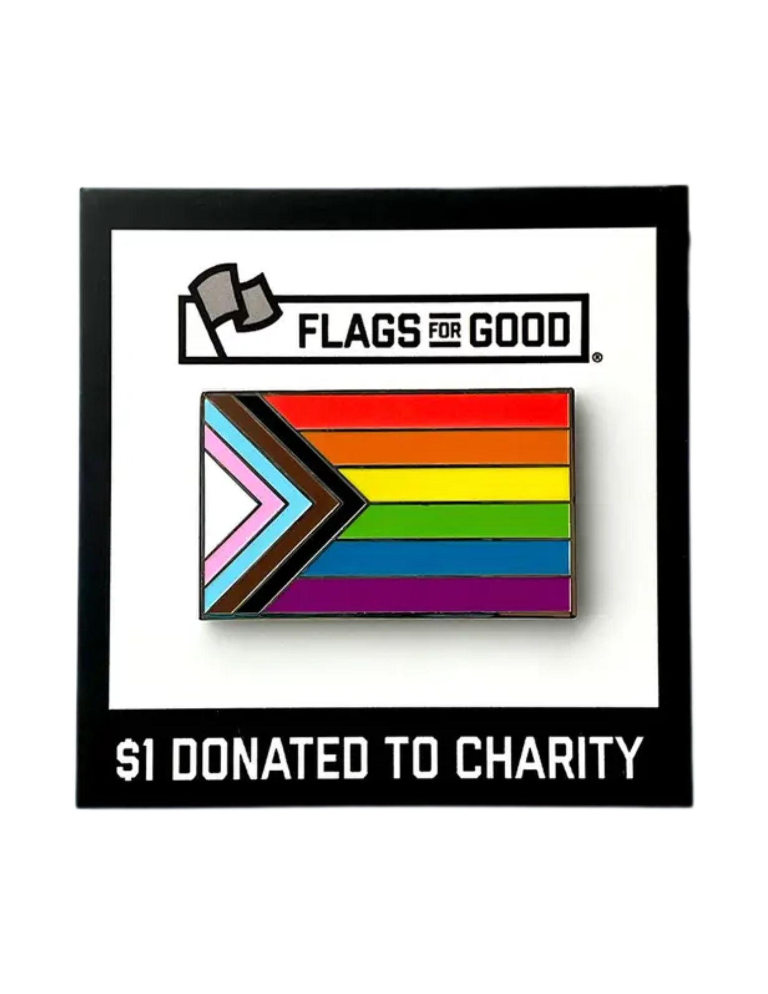 Progress Pride Flag Enamel Pin - Portage Bay Goods