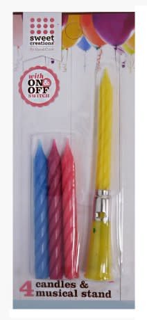 Birthday Candle and Musical Stand - Sweet Baking Supply
