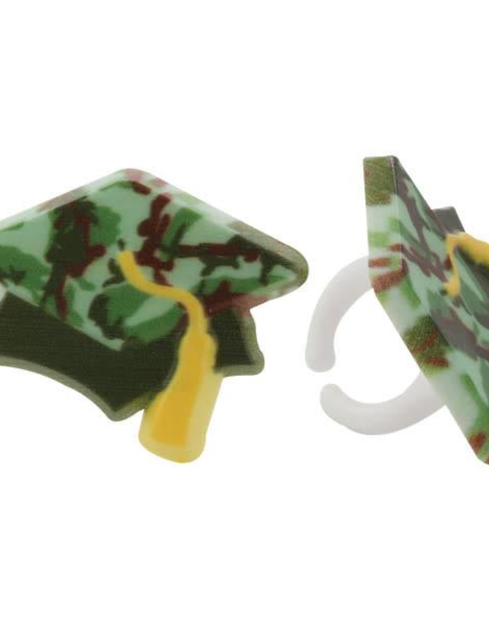 Camouflage Graduation Hat Rings (12/pkg) - Sweet Baking Supply