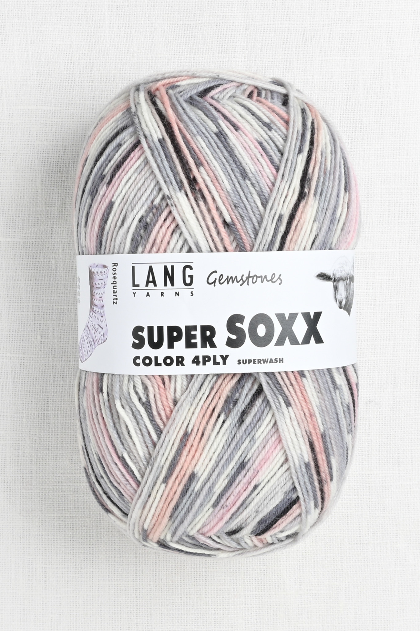Lang Yarns Super Soxx Color 389 Rosequartz - Wool and Company Fine Yarn