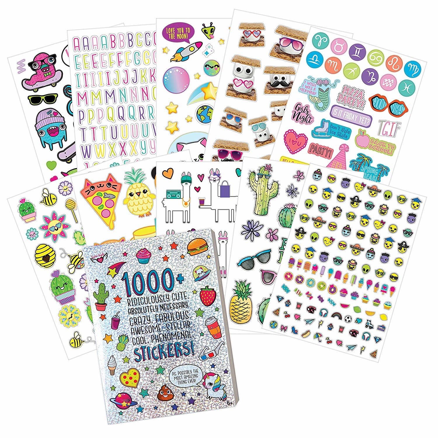 1000+ RIDICULOUSLY CUTE STICKERS BOOK - THE TOY STORE