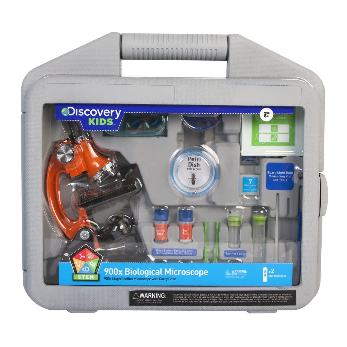 900 X BIOLOGICAL MICROSCOPE SET - THE TOY STORE