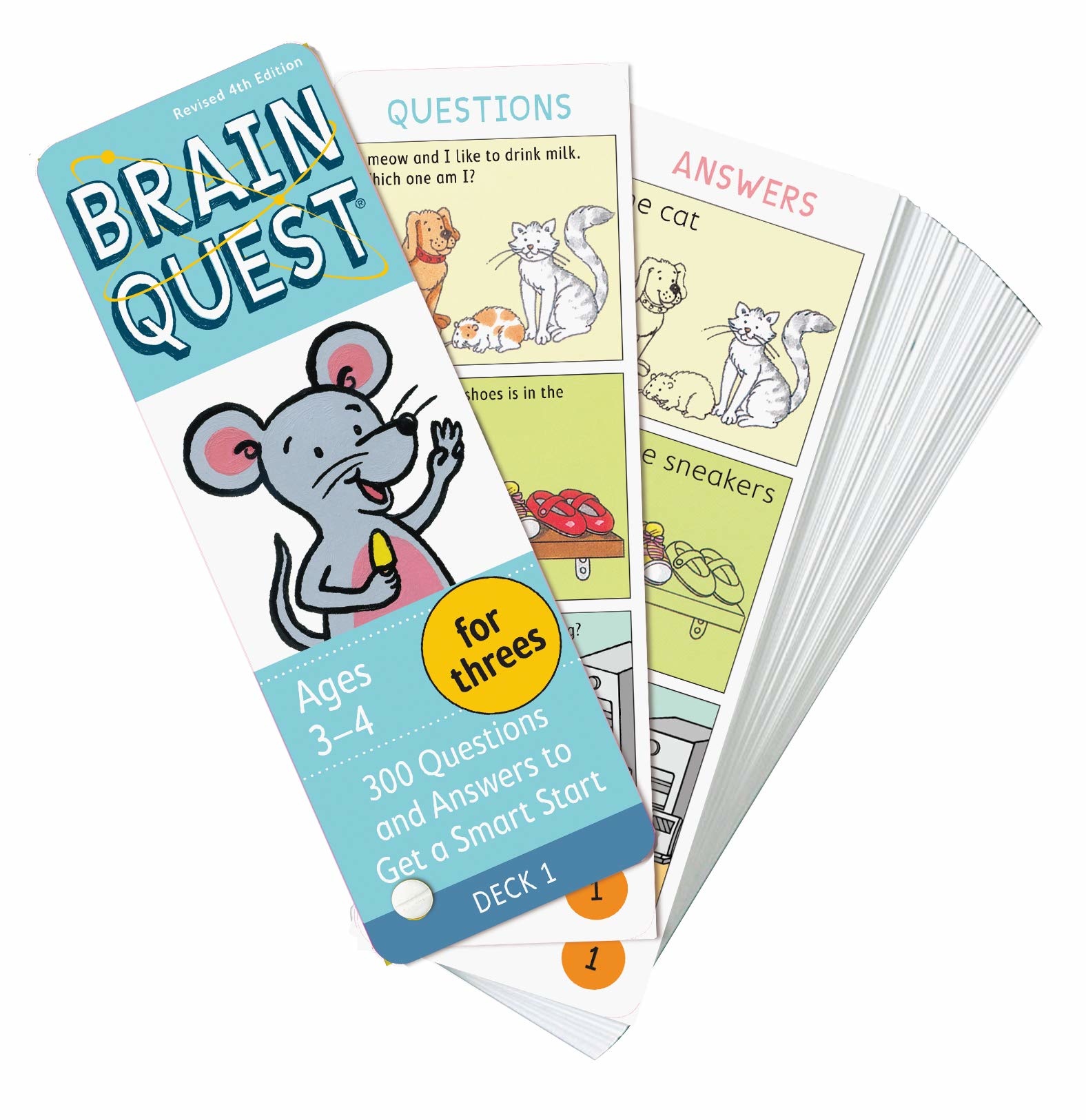 BRAIN QUEST CARDS FOR THREES - THE TOY STORE