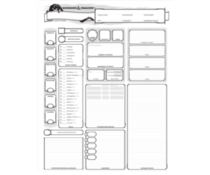 Rpg Board Game Character Sheets