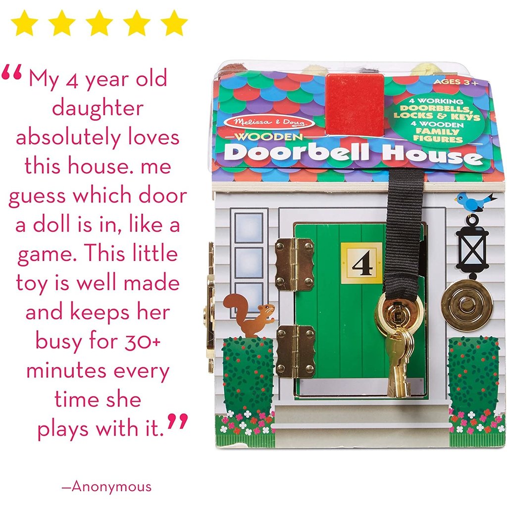WOODEN DOORBELL HOUSE - THE TOY STORE