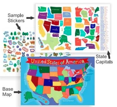 STICKER BOOK UNITED STATES - THE TOY STORE