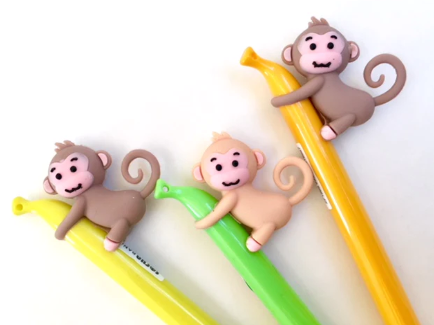 FINELINE GEL PEN MONKEY ON BANANA - THE TOY STORE